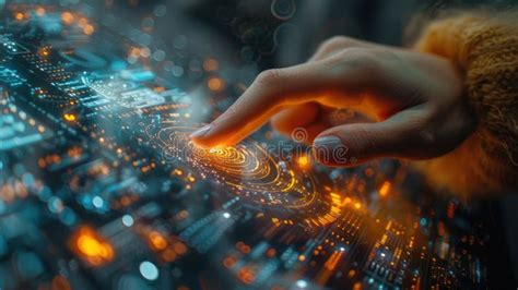 Biometrics Security System Advanced Biometric Security Technology With Digital Fingerprint