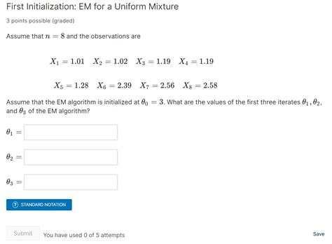 First Initialization Em For A Uniform Mixture Studyx