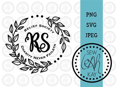 Relief Society Svg Charity Never Faileth Lds Svg Come Follow Me