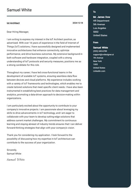 24 Artificial Intelligence Architect Cover Letter Examples And