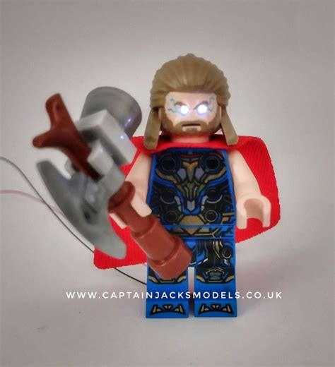 Light Up Lego Minifigure Thor Sh811 Illuminated Minifigures Captain