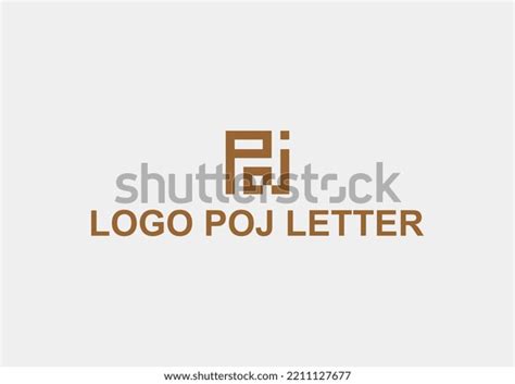 Logo Poj Letter Company Name Stock Vector Royalty Free 2211127677