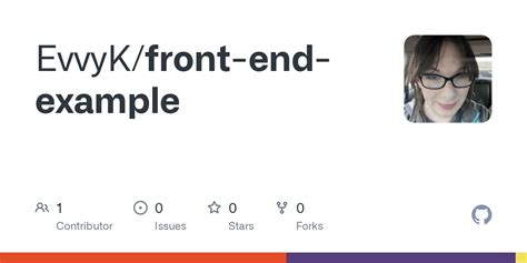 Github Evvykfront End Example