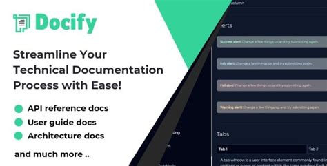 Docify Streamlined Html Template For Technical Documentation Codemarket