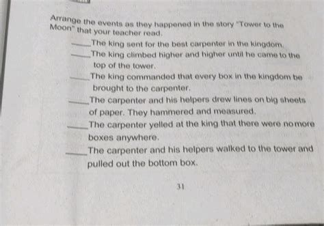 Arrange The Events As They Happened In The Studyx
