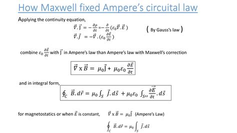 Maxwell S Equation And It S Correction In Ampere S Circuital Law PPT