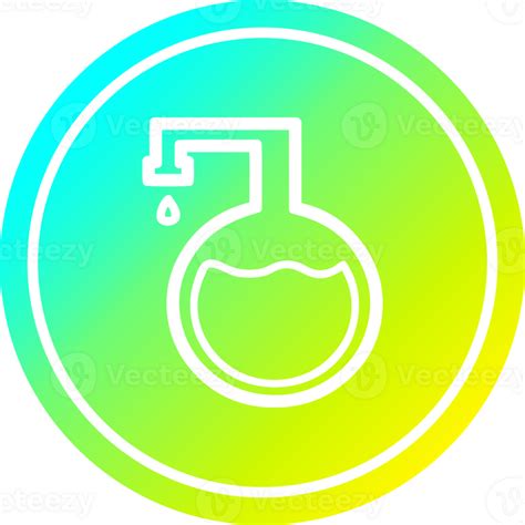 Chemical Vial Circular Icon With Cool Gradient Finish 44979231 Png