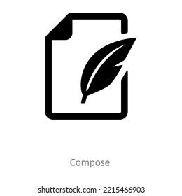 Compose Edit Icon Concept Stock Vector Royalty Free Shutterstock