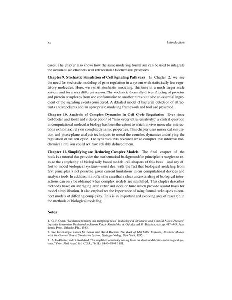 computational modeling of genetic and biochemical networks