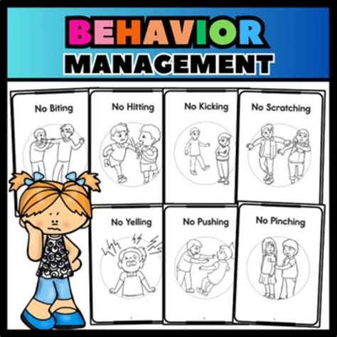 Behavior Management Visual Posters Stop Unwanted Behaviors With