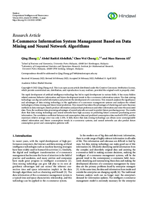 Pdf E Commerce Information System Management Based On Data Mining And