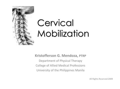 Ppt Cervical Mobilization Powerpoint Presentation Id 1467312