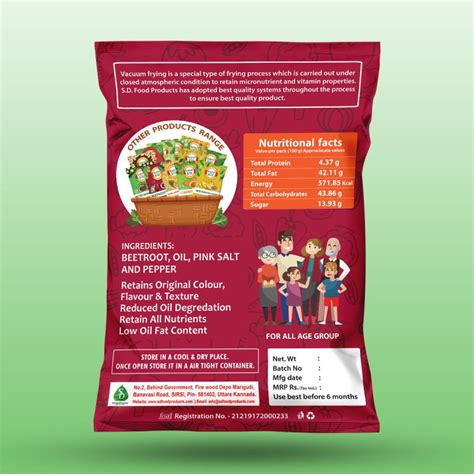 Healthy Bites Vacuum Fried Beetroot Chips Color Reddish Red At Rs