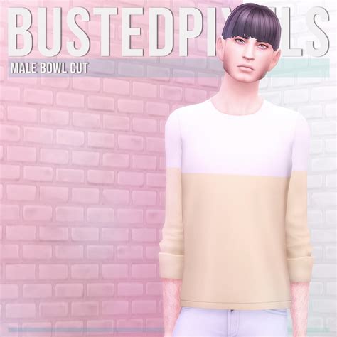 Busted Pixels Male Bowl Cut Base Game Compatible • Hair Comes