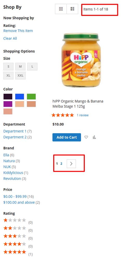 Magento2 Magento 2 Layer Navigation Custom Rating Filter Pagination