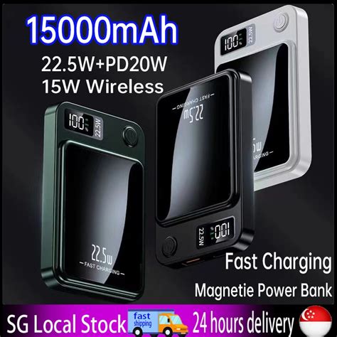 SG Ready Stock20000mAh Magnetic Power Bank Super Fast Charging