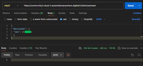 Cannot Delete Device As It Is Part Of An Active Bot Deployment How Reset Device Via Api
