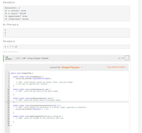 Solved 129 Lab Using Wrapper Classes The Driver Program
