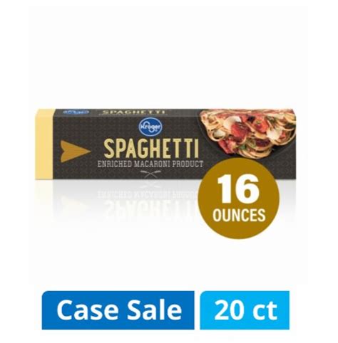 Kroger® Spaghetti Case Sale 20 Ct 16 Oz Kroger