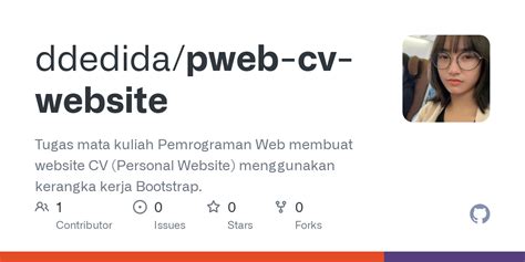 Github Ddedidapweb Cv Website Tugas Mata Kuliah Pemrograman Web