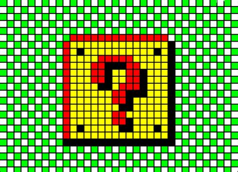 Mario Question Block Pixel Art