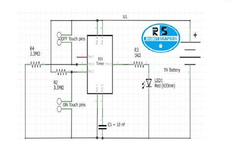 How To Make 555 Timer Based Touch Switch Project Robotshapers Best Diy Science