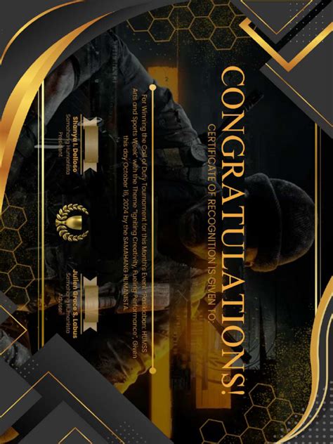 Certificate Codm Tourna Pdf