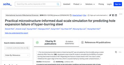 Citation Report Practical Microstructure Informed Dual Scale Simulation For Predicting Hole