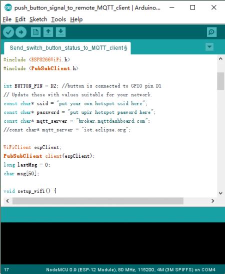 Nodemcu Lesson 7 — Switch Button And Mqtt