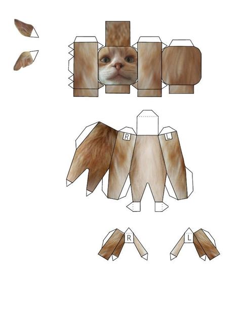 Paper Cat Template For Diy Crafts