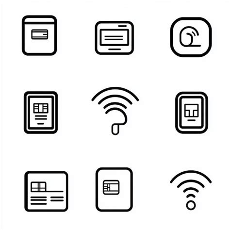 Nfc Payment Icon Set Premium Ai Generated Image