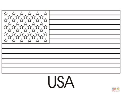 Dibujo Para Colorear Bandera De Estados Unidos Dibujos Para Imprimir