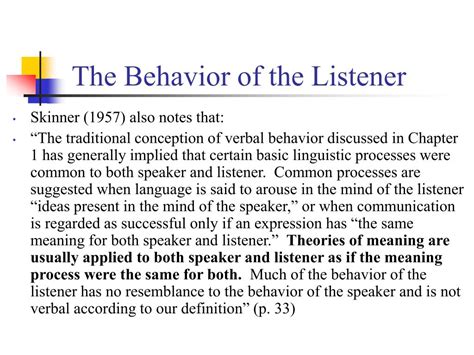 Ppt B F Skinners Analysis Of Verbal Behavior Powerpoint Presentation Id