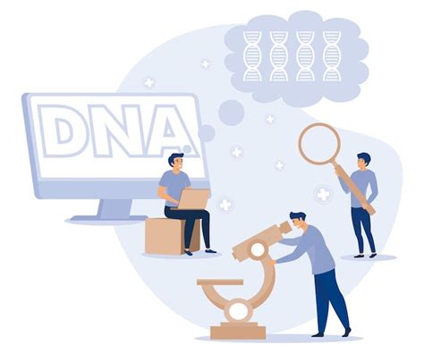 Genetisch Dna Science Concept Groot Gen Helix Teken Lab Apparatuur Flat