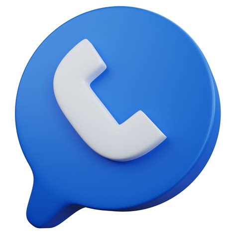 3d Rendering Blue Call Chat Isolated 10834896 Png