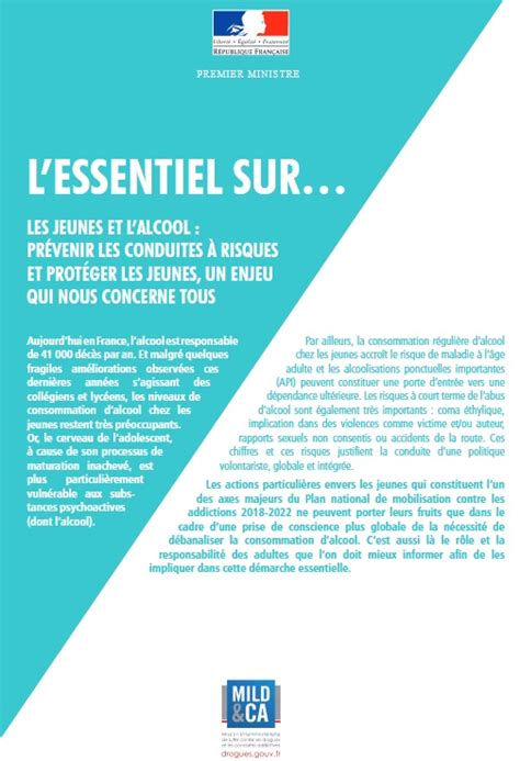 Lessentiel sur les jeunes et lalcool prévenir les conduites à