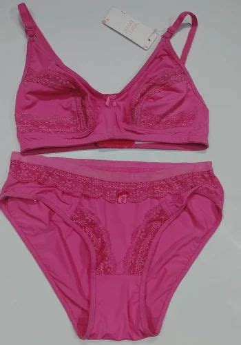 Plain Ladies Pink Cotton Bra Panty Set At Rs 187set In New Delhi Id