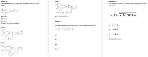 Solved Problem Circuit C Problem Convert The Chegg