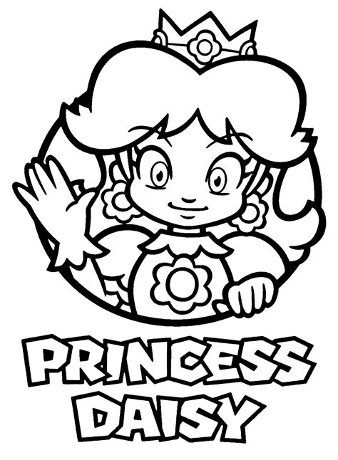 How To Draw Super Mario Princess Daisy Coloring Pages 1 Bilarasa