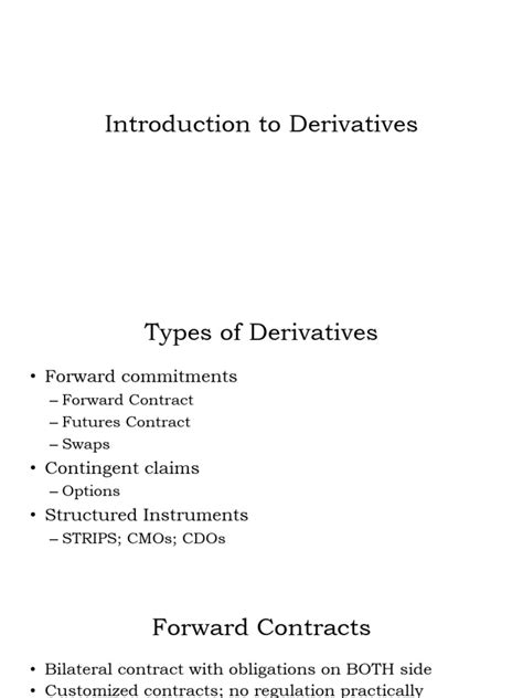 Introduction To Derivatives Pdf