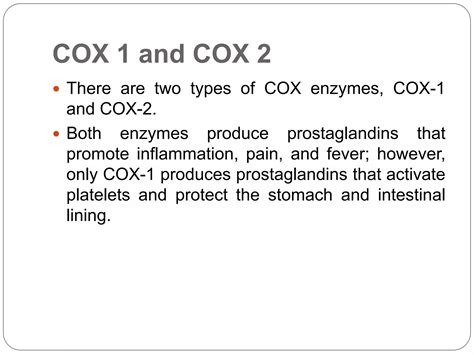 Inhibitors Of Cyclooxygenase Pptx