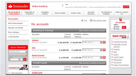 Santander Online Banking Demo
