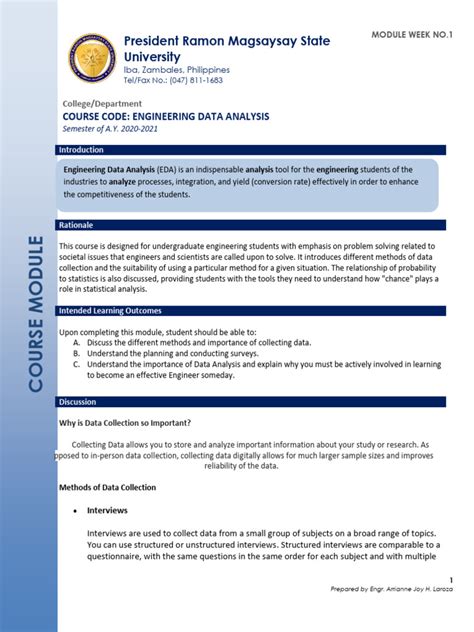 Engineering Data Analysis Pdf Methodology Survey Methodology