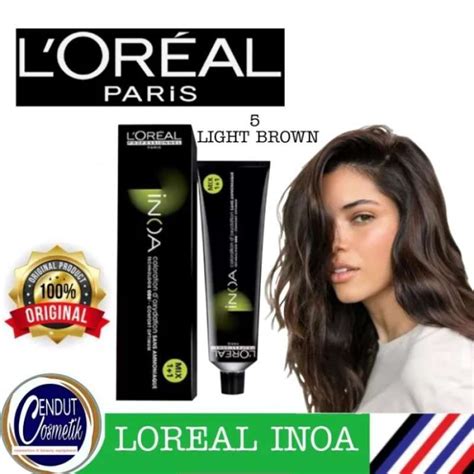 Promo Inoa 5 Light Brown Oxidant Cat Rambut Tanpa Amonia Diskon 23