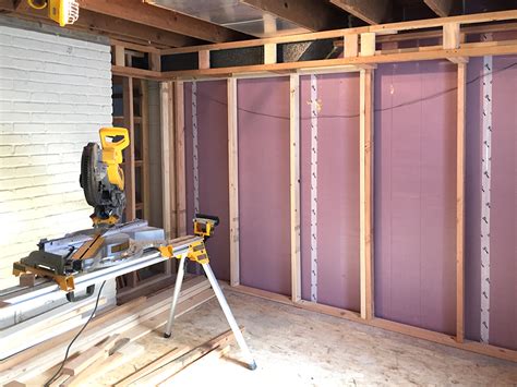Progress Framing Basement Walls And Soffits Midmod Midwest