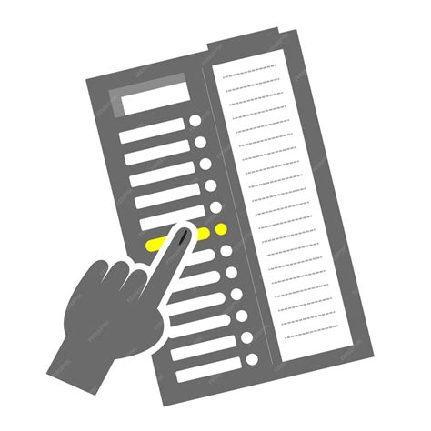 Premium Vector Man Casting Vote On Evm Machine