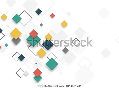 Abstract Technology Squares Concept Vector Illustration Stock Vector Royalty Free
