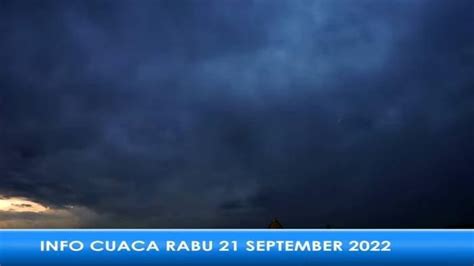 Cuaca Jatim Hari Ini Rabu 21 September 2022 Kabupaten Kediri Hujan