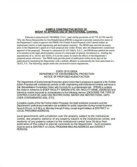 6 Constructive Notice Examples To Download