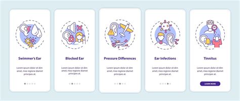 Top Ear Conditions Onboarding Mobile App Page Screen With Concepts 2486941 Vector Art At Vecteezy
